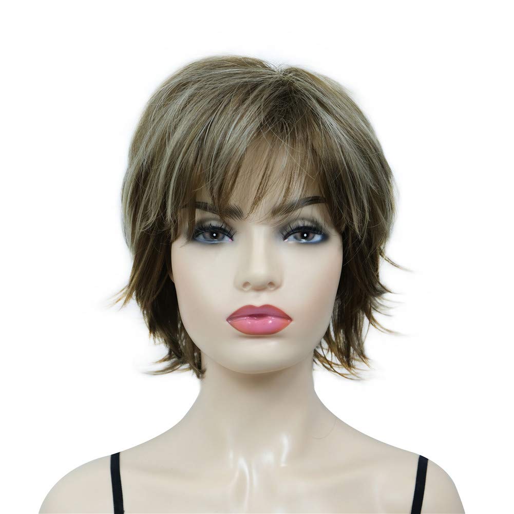Short Layered Shaggy Synthetic Wig with Bangs Wig Store