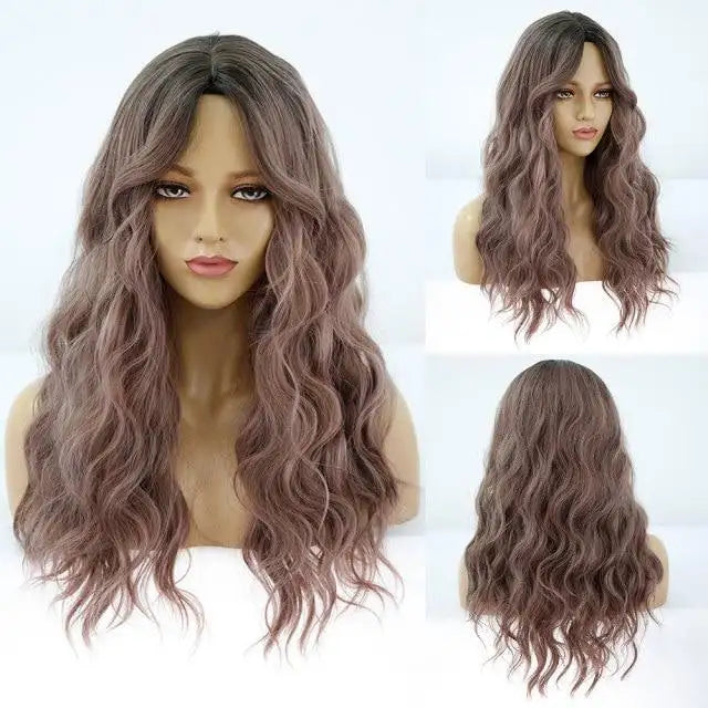 Wavy Heat Resistant wig with Middle Part Wig Store Wig